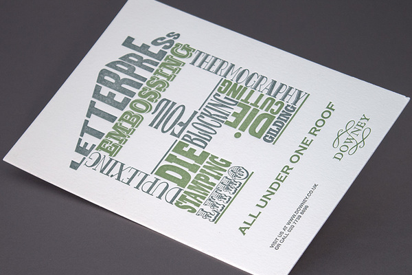 Our Letterpress Printing Finish | Downey